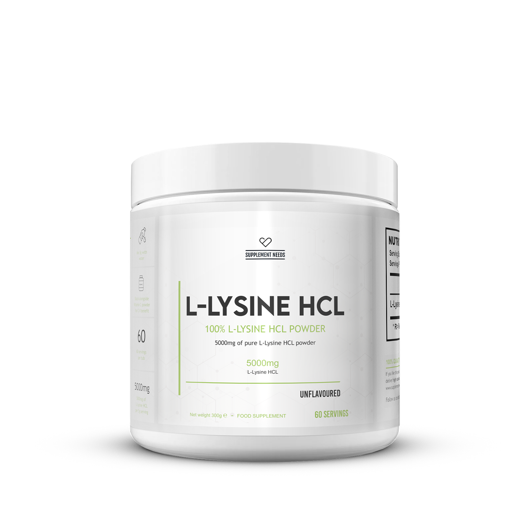 Supplement Needs L-Lysine Powder - 300g – Strom Sports Nutrition