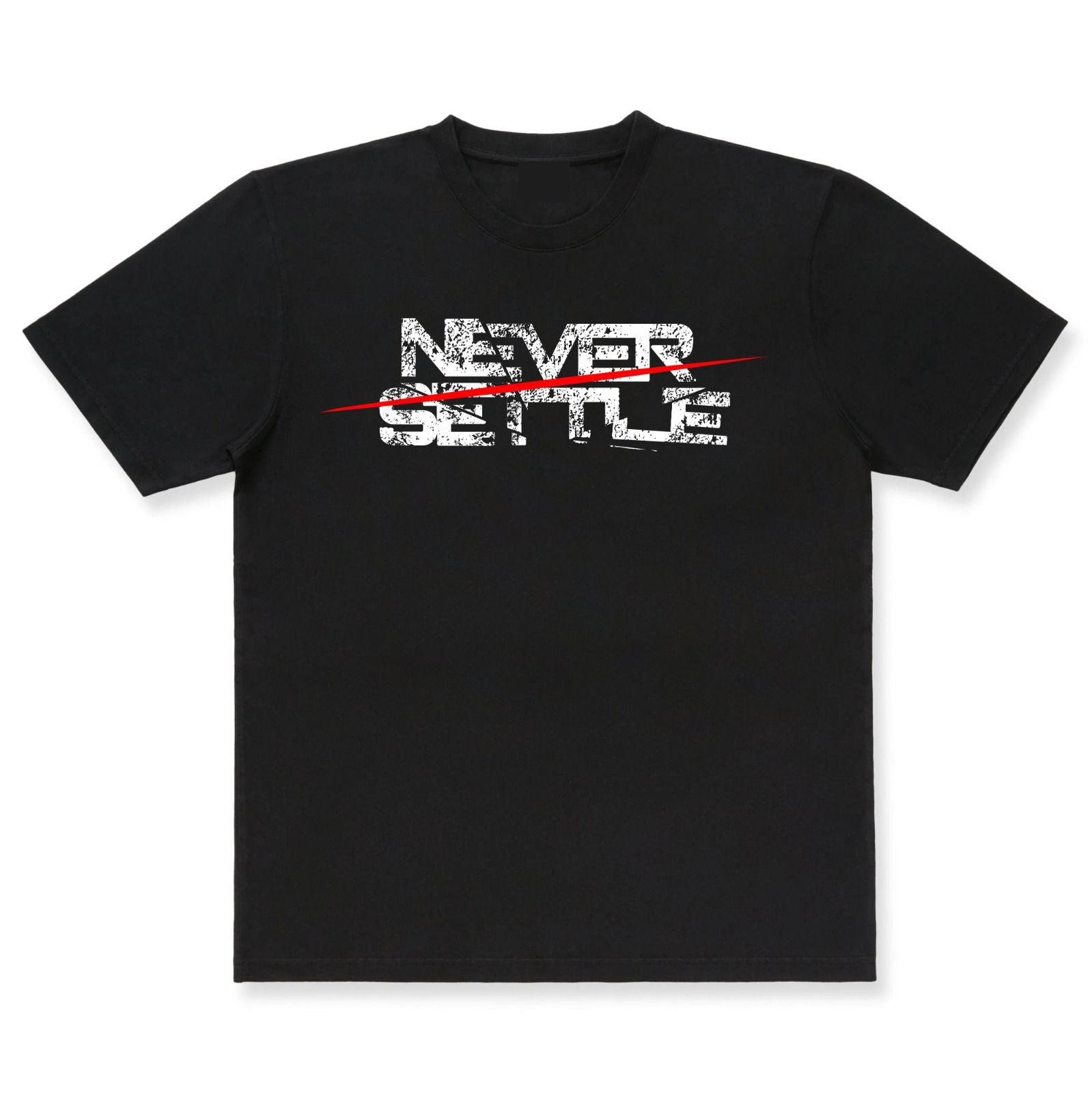 NEVER SETTLE Heavy Oversized T-Shirt – Strom Sports Nutrition